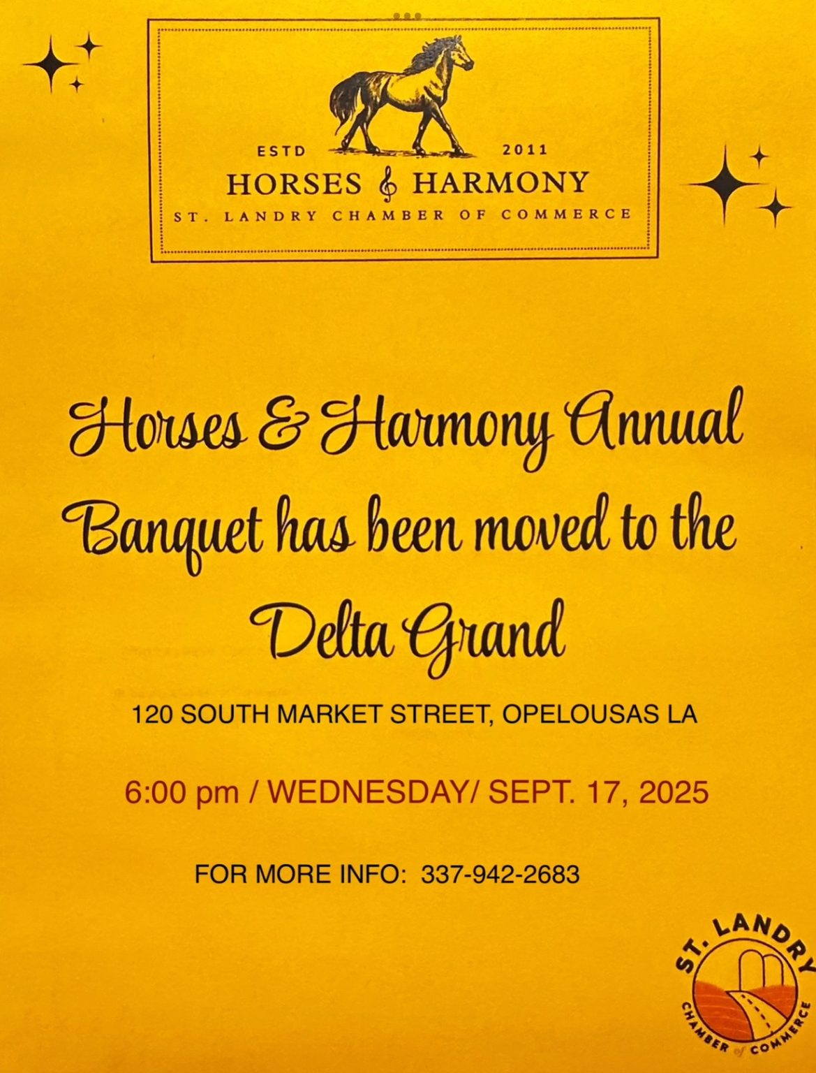 Horses And Harmony Event Moved To Delta Grand » St. Landry Now Online ...